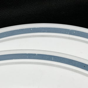 Vintage Corelle Indigo Dinnerware - Dinner Plates Blue & Grey Stripe ...