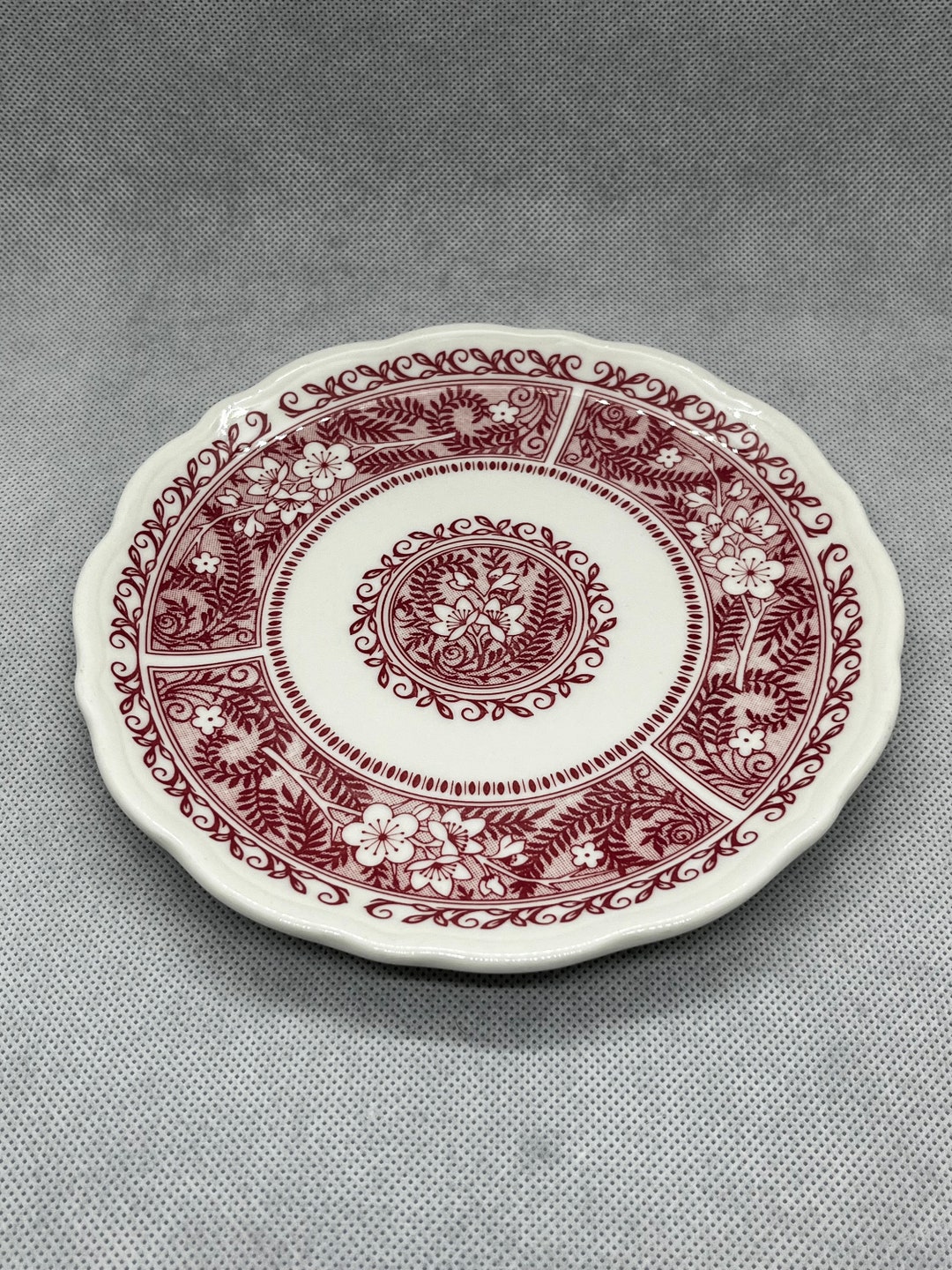 Early SYRACUSE CHINA Pink/red Daisy & Fern Pattern Ceramic RESTAURANT ...