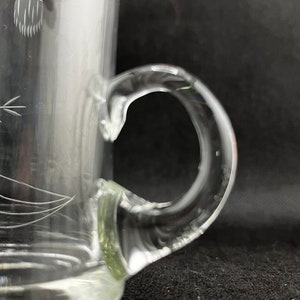 Pasabahce Etched Double Shot Glass With Handle, Vintage Made in Turkey ...