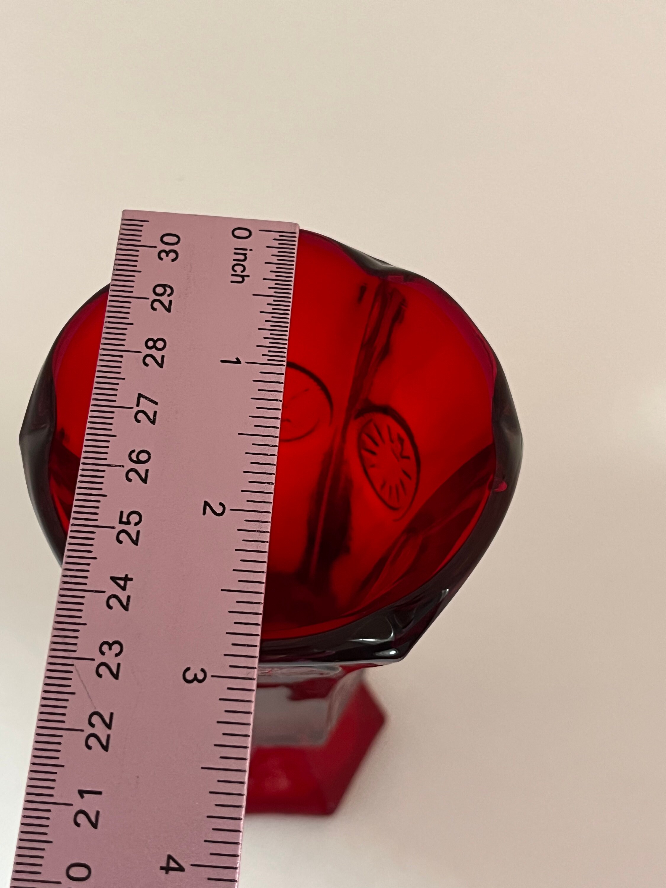 Vintage Fostoria Red Ruby Coin Vase - Etsy