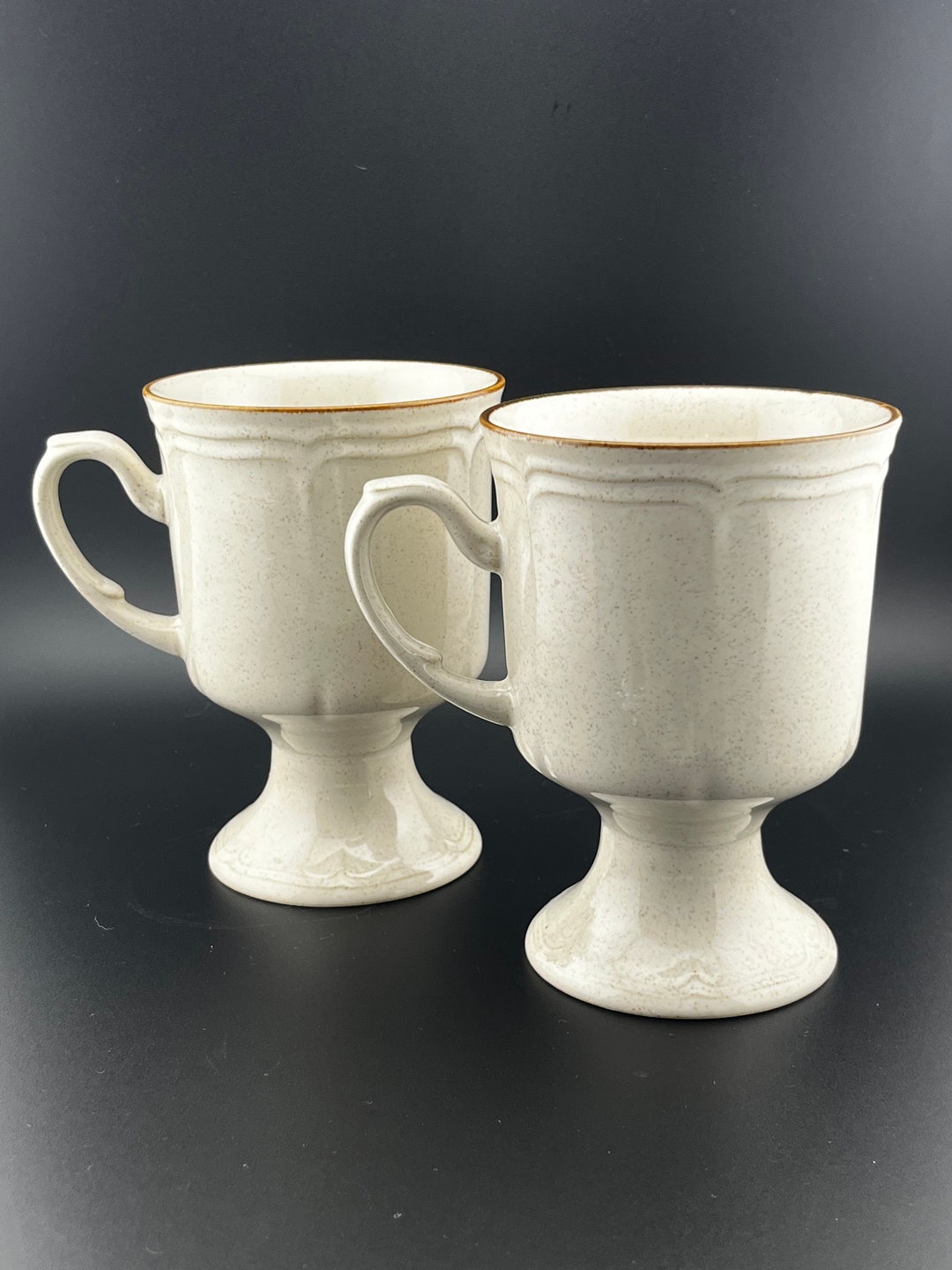 Vintage Hearthside Baroque Coffee Mugs Pedestal Mugs Set of Two in ...