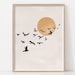 Sunset Print, Flying Birds Poster, Abstract Print, Printable Wall Art ...
