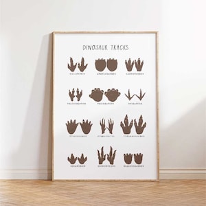 Dinosaur Wall Art, Dinosaur Tracks, Dinosaur Birthday, Printable Wall ...