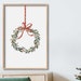 Minimalist Christmas Print, Christmas Wreath Print, Printable Art ...