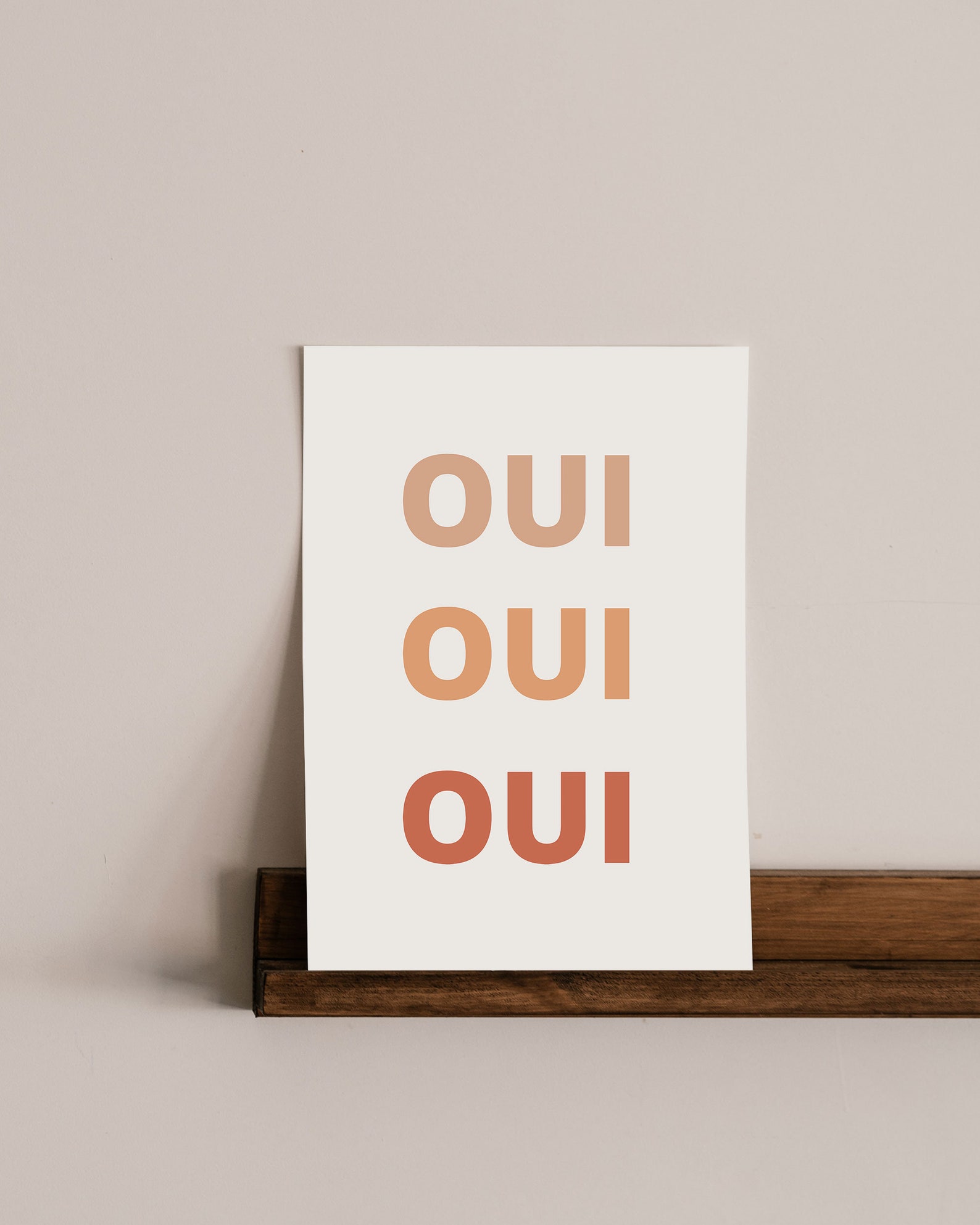 French Inspired Wall Art, Oui Oui Oui Poster, Typography Poster, Boho ...