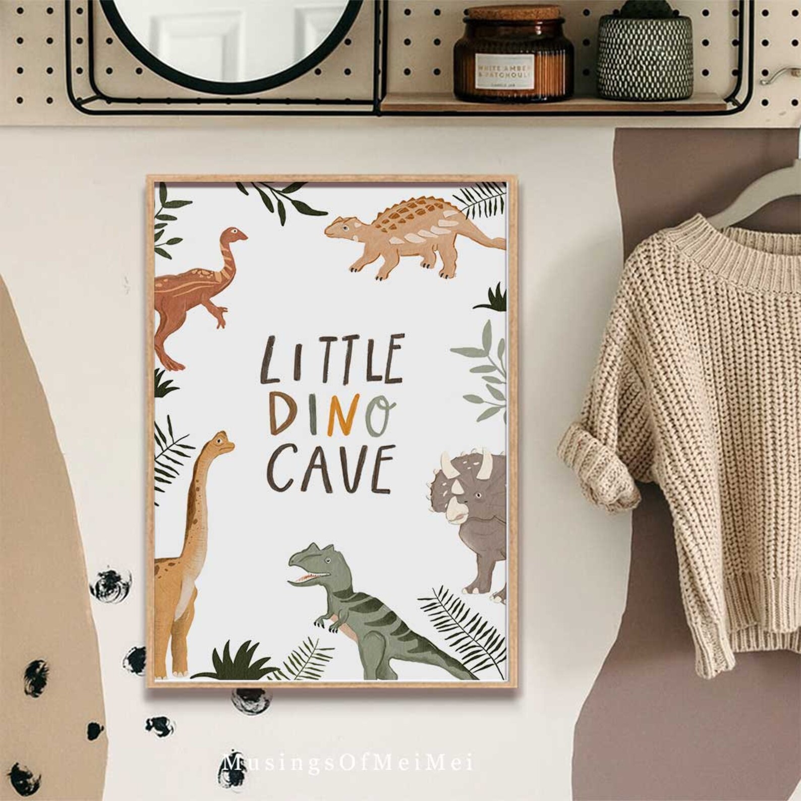 Kids Room Sign, Little Dino Cave, Printable Wall Art, Classroom Art ...
