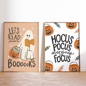 Halloween Classroom Decor Set, Kids Halloween Decor, Printable Wall Art ...