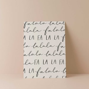 Christmas Wall Art, Fa La La Print, Printable Wall Art, Christmas Sign ...
