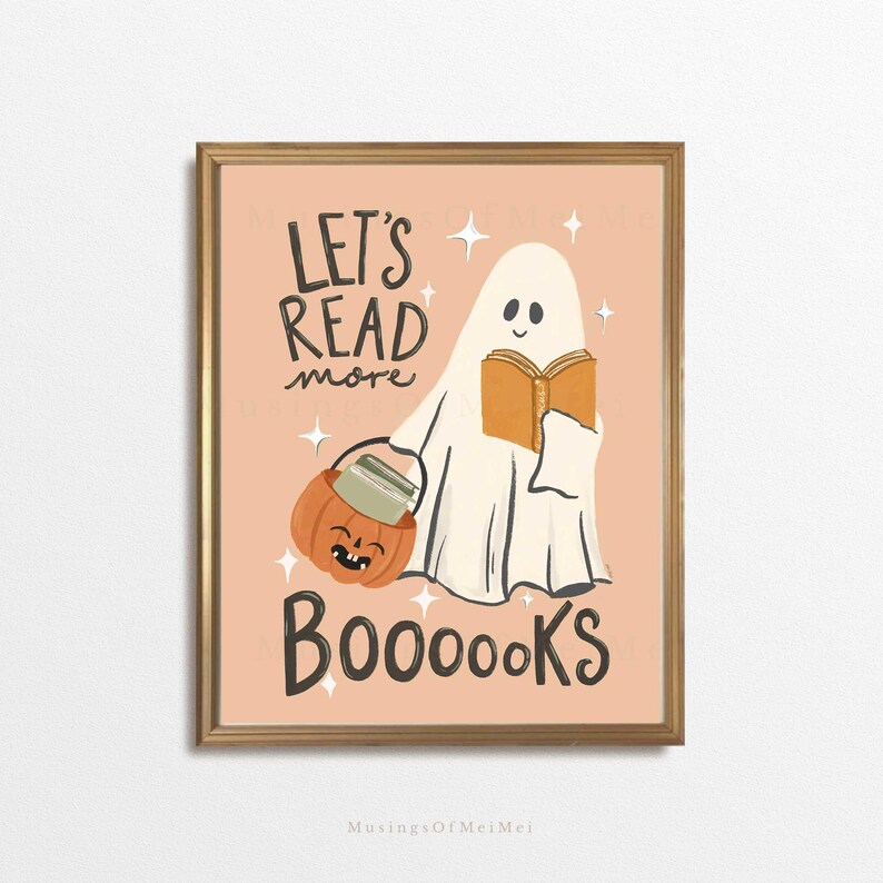 Halloween Read More Books Print, Fun Halloween Decor for Kids ...