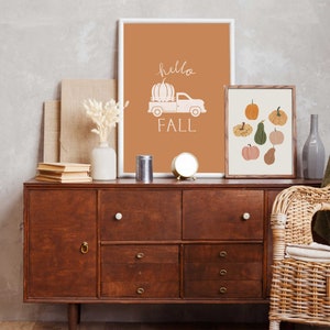 Autumn Art, Hello Fall Print, Printable Wall Art, Autumn Wall Art, Fall ...