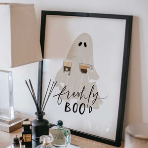 Halloween Coffee Print, Printable Wall Art, Halloween Coffee Bar Decor ...