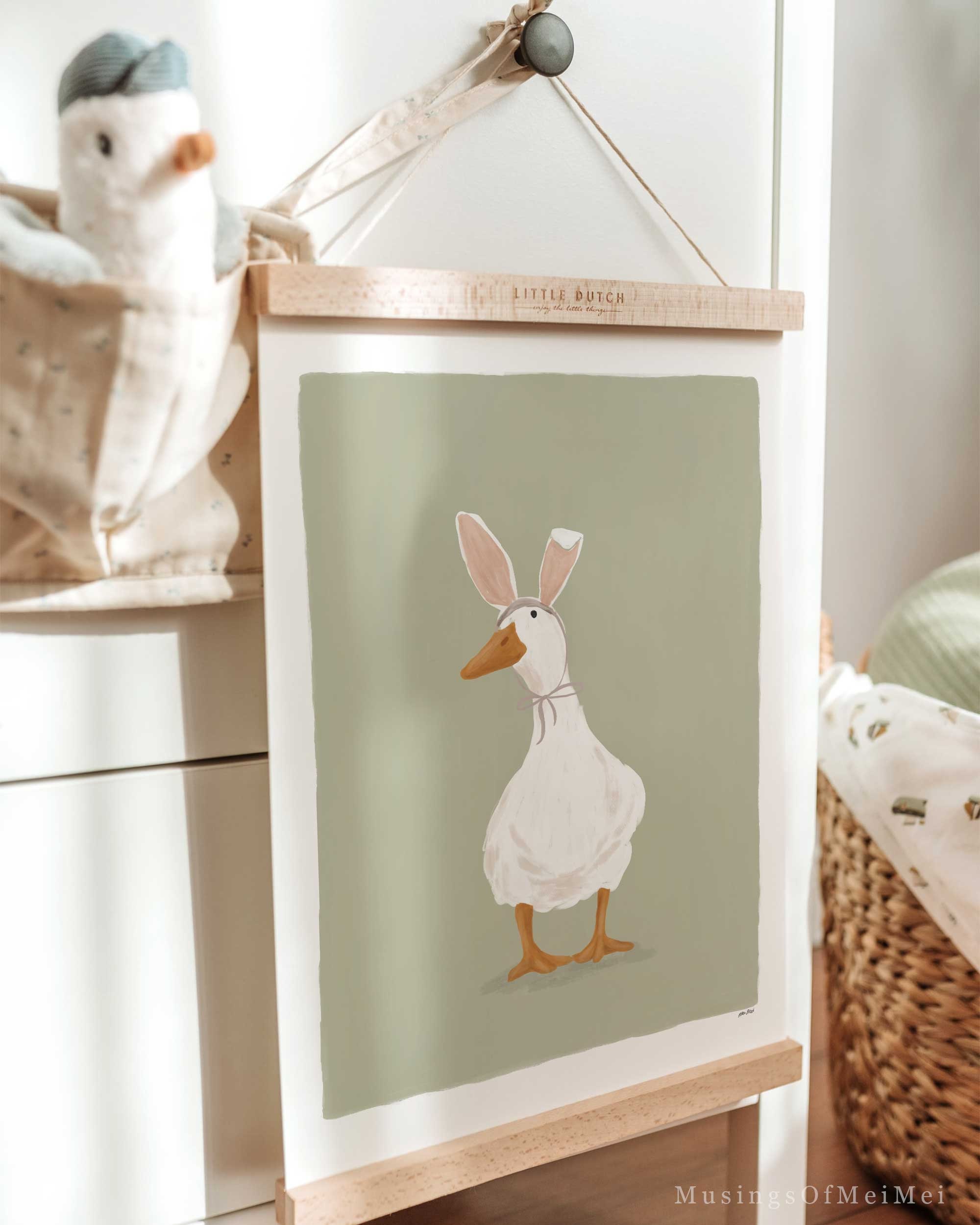 Easter Duck, Printable Wall Art, Easter Wall Art, Boho Easter Decor ...