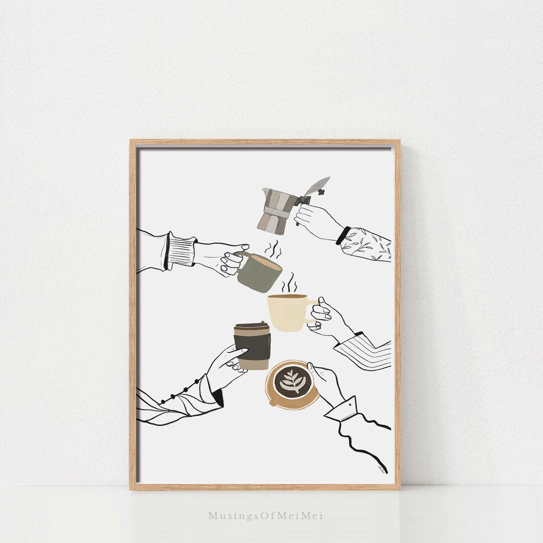 Coffee Poster, Printable Wall Art, Coffee Art, Coffee Bar Print, Coffee ...