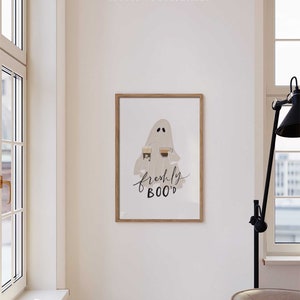 Halloween Ghostie Coffee Print, Printable Coffee Bar Decor, Digital ...
