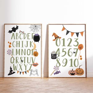 Halloween Classroom Decor Set, Kids Halloween Decor, Printable Wall Art ...