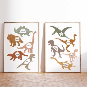 Dinosaur Educational Posters, Set of 30 Prints, Kids Classroom Posters ...