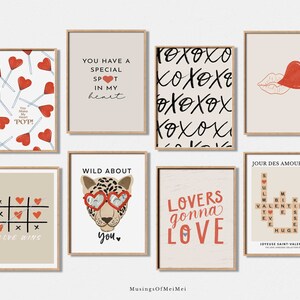 Valentine's Day Gallery Wall Art Set, Love Themed Prints, Printable ...