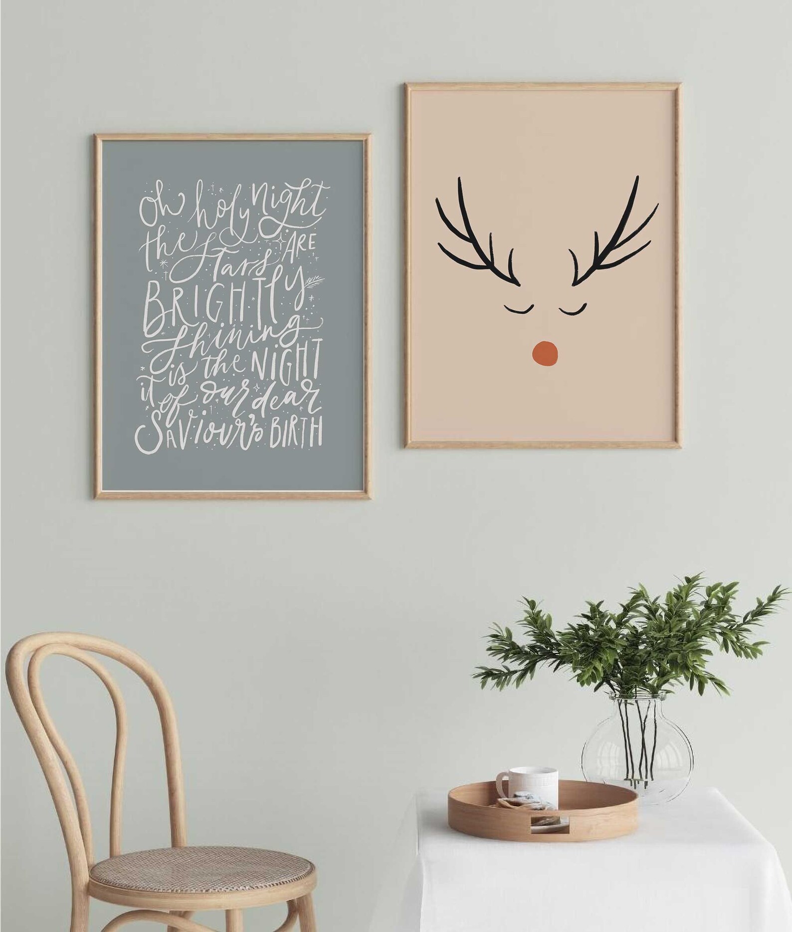 Christmas Art Print, Oh Holy Night Print, Christmas Printable Wall Art ...