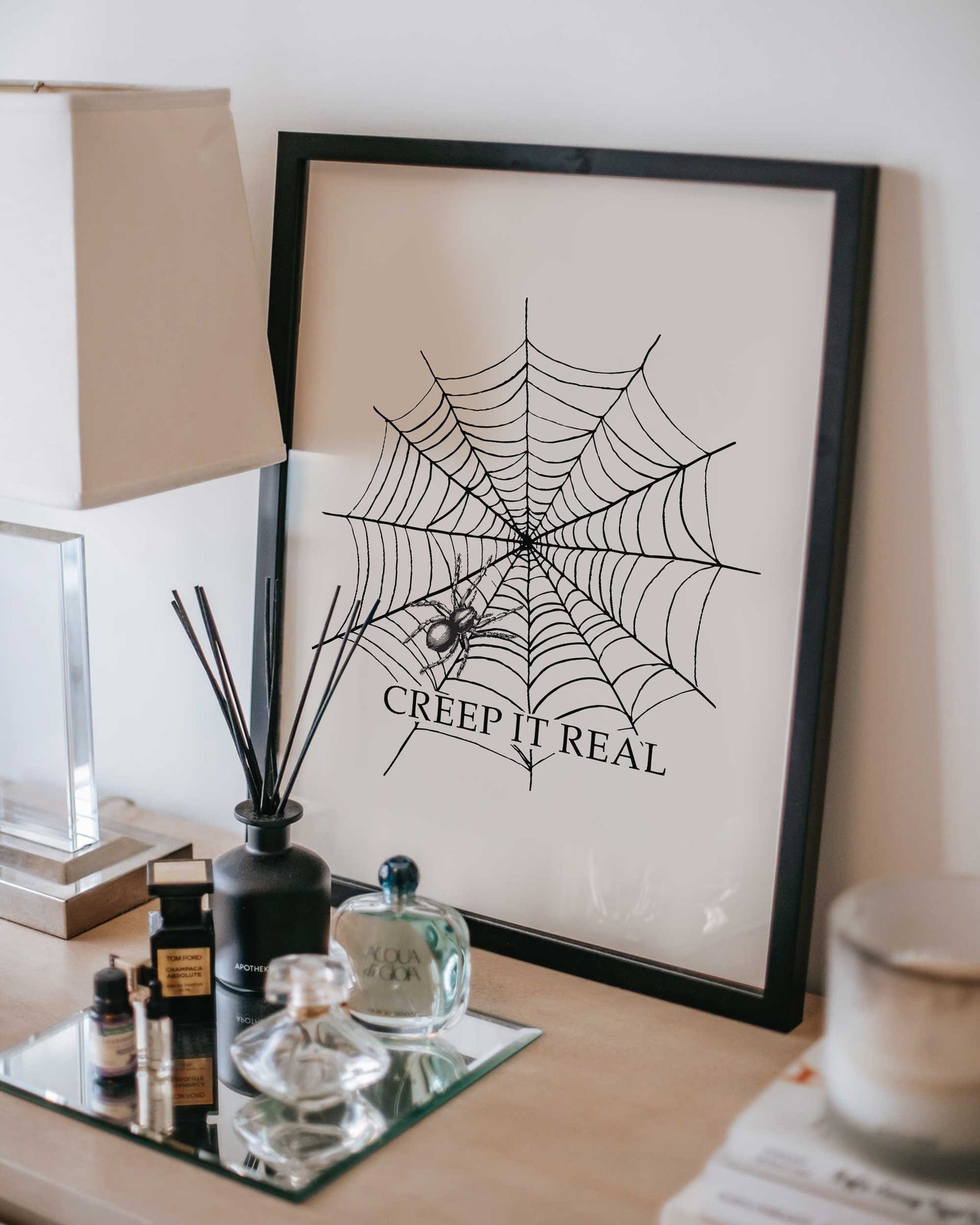 Halloween Spider Wall Art, Printable Halloween Art, Halloween Poster ...