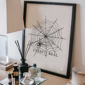 Halloween Spider Wall Art, Printable Halloween Art, Halloween Poster ...
