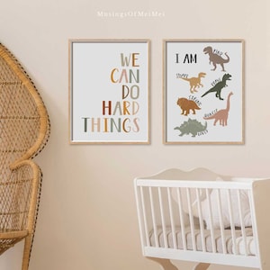 Kids Positive Affirmations Print, Dinosaur Wall Art, PRINTABLE WALL ART ...