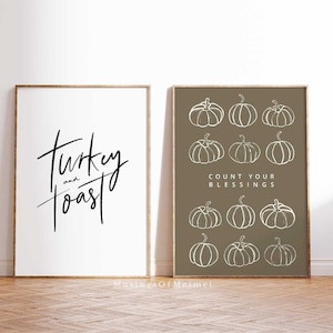 Thanksgiving Gallery Wall Art Print Set, 11 Prints, Printable Wall Art ...