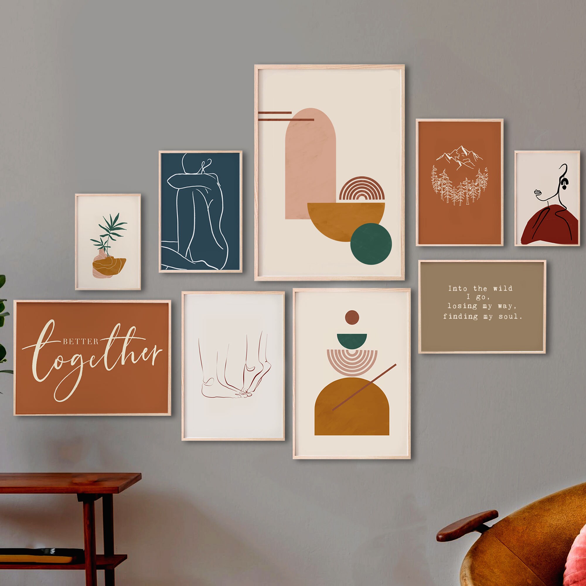 Modern Abstract Art, Abstract Line Drawing, Printable Wall Art ...