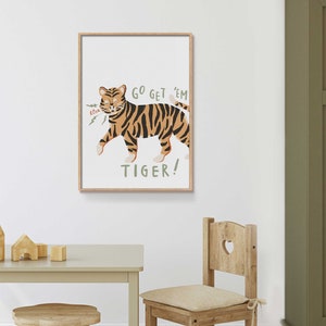 Tiger Nursery Art Print, Inspirational Nursery Art Poster, Printable ...