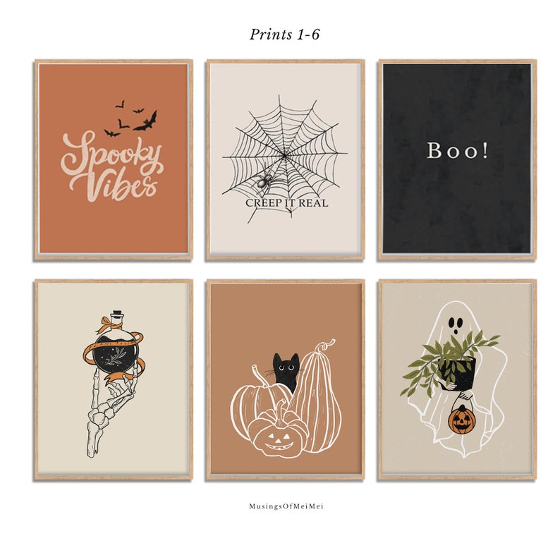 Halloween Art Mega Bundle Set Set of 12 Halloween Gallery - Etsy