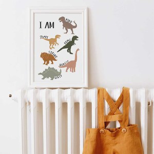 Kids Positive Affirmations Print, Dinosaur Wall Art, PRINTABLE WALL ART ...
