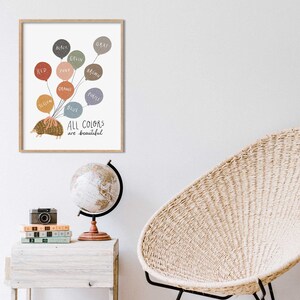 Colors Educational Print, Rainbow Classroom Decor, Printable Wall Art ...