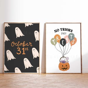 Halloween Classroom Decor Set, Kids Halloween Decor, Printable Wall Art ...