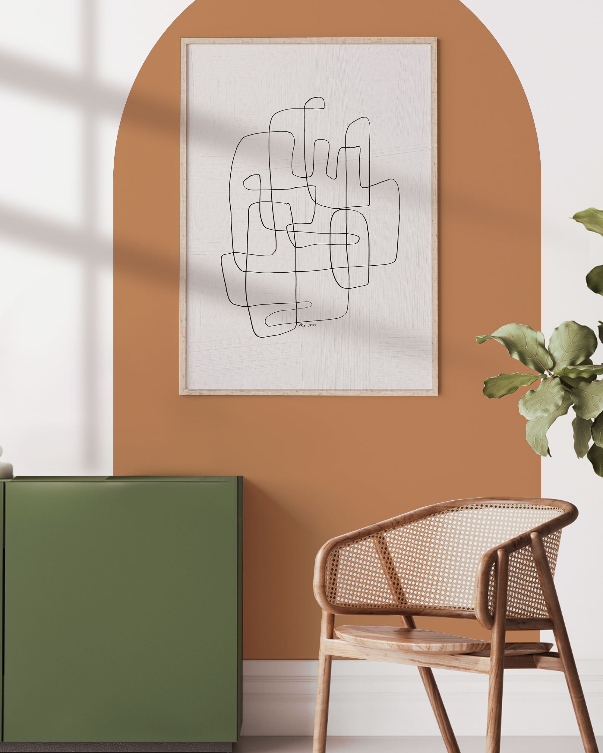 Line Art Abstract Art Abstract Wall Art Art Prints Set of | Etsy