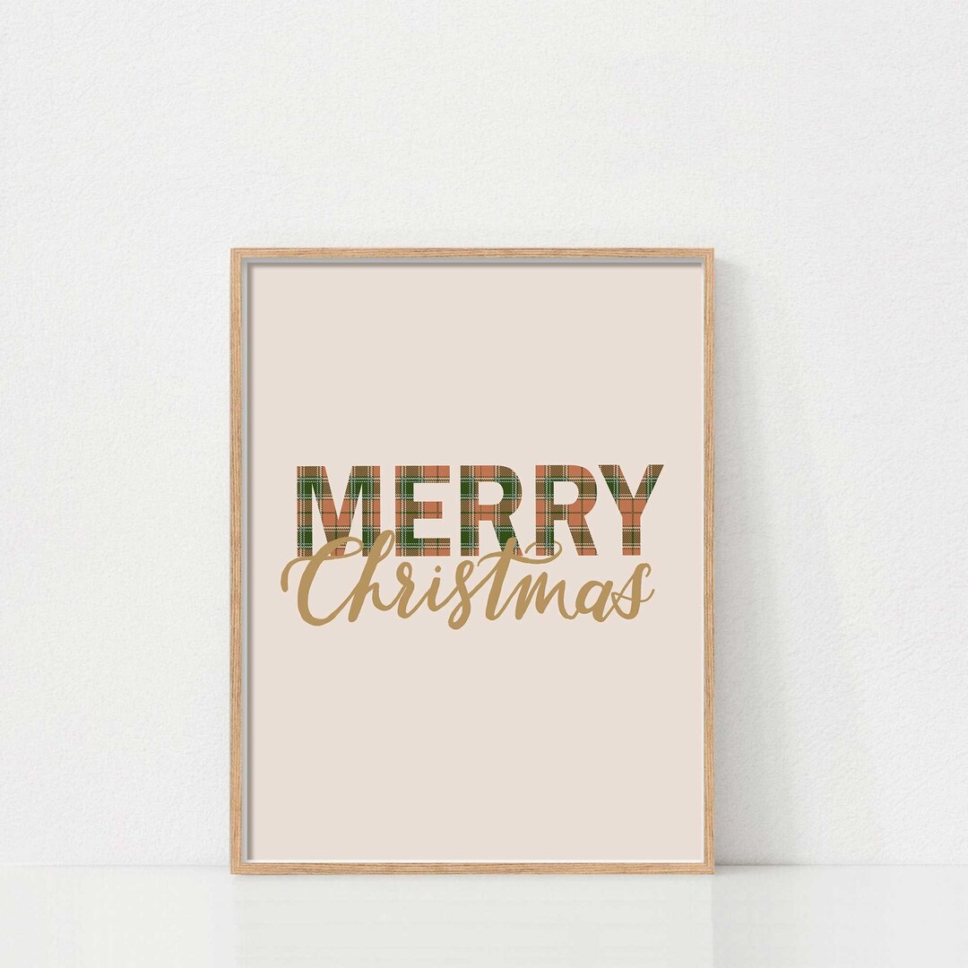 Vintage Christmas Print, Merry Christmas Wall Art, Christmas Printables ...