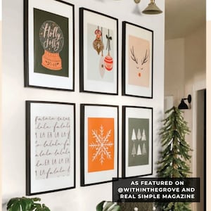 Christmas Gallery Wall Art, Set of 13, Christmas Printables, Minimalist ...