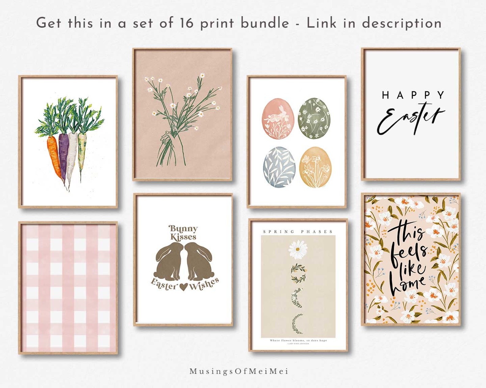 Hello Spring Wall Art, Printable Wall Art, Floral Art, Daisy Print ...