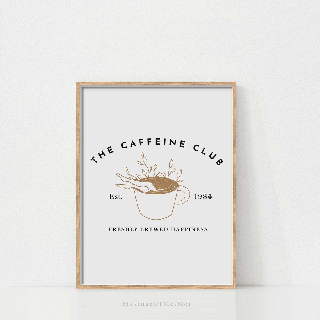 Coffee Poster, Minimalist Coffee Bar Print, Printable Wall Art, Coffee ...