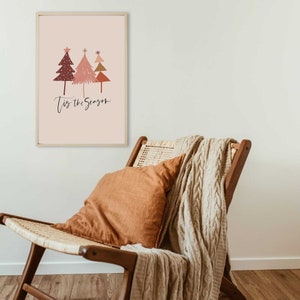 Christmas Tree Print, Printable Wall Art, Boho Christmas Signs ...