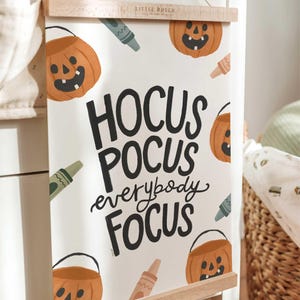 Hocus Pocus Printable Wall Art, Halloween Classroom Wall Art, Kids Room ...