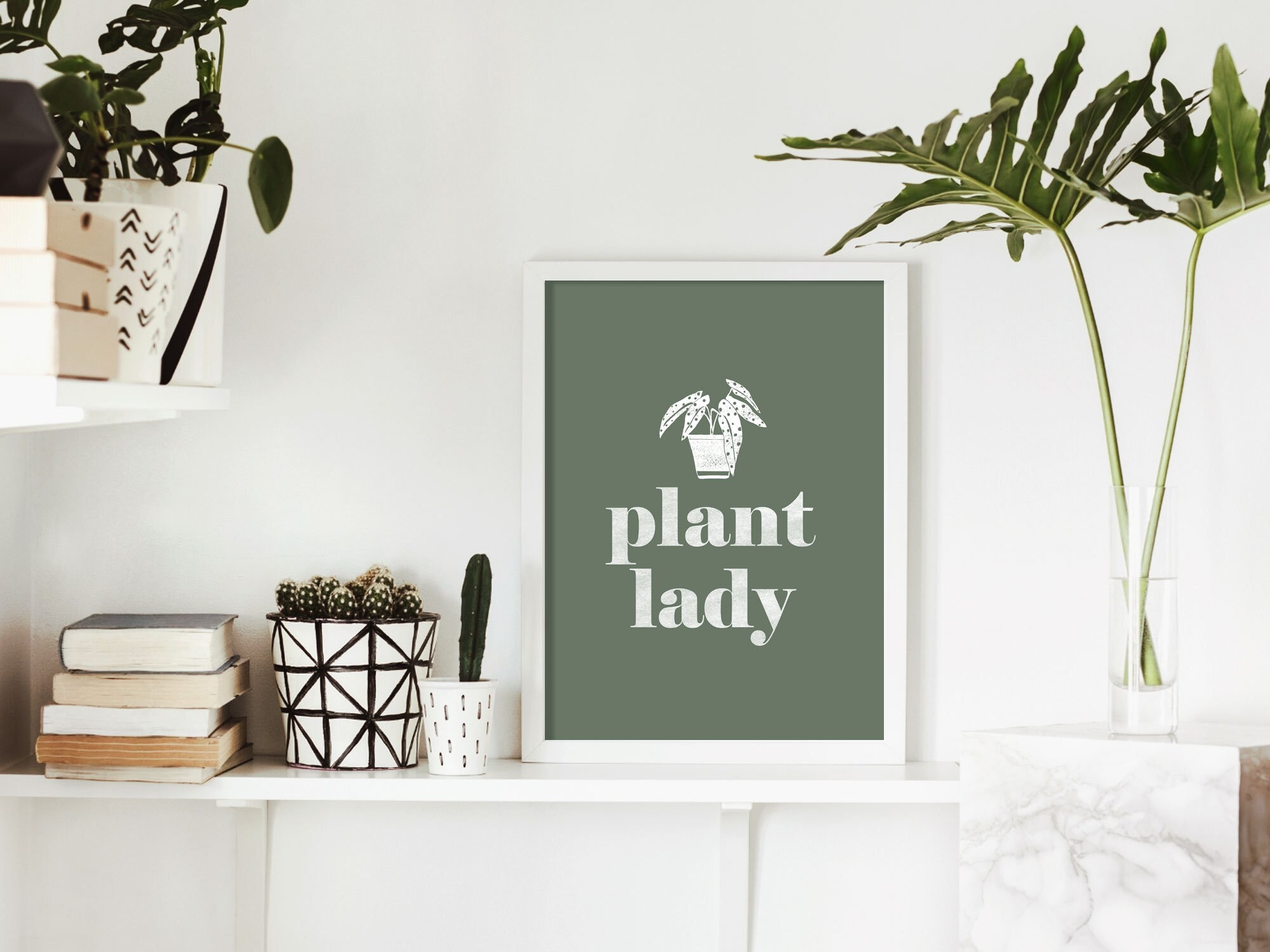 Plant Lady Art Print Crazy Plant Lady House Plant Poster | Etsy