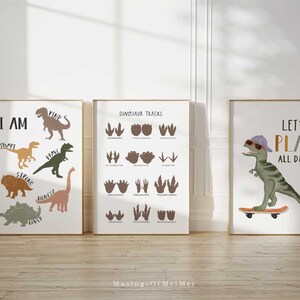 Dinosaur Educational Posters, Set of 30 Prints, Kids Classroom Posters ...
