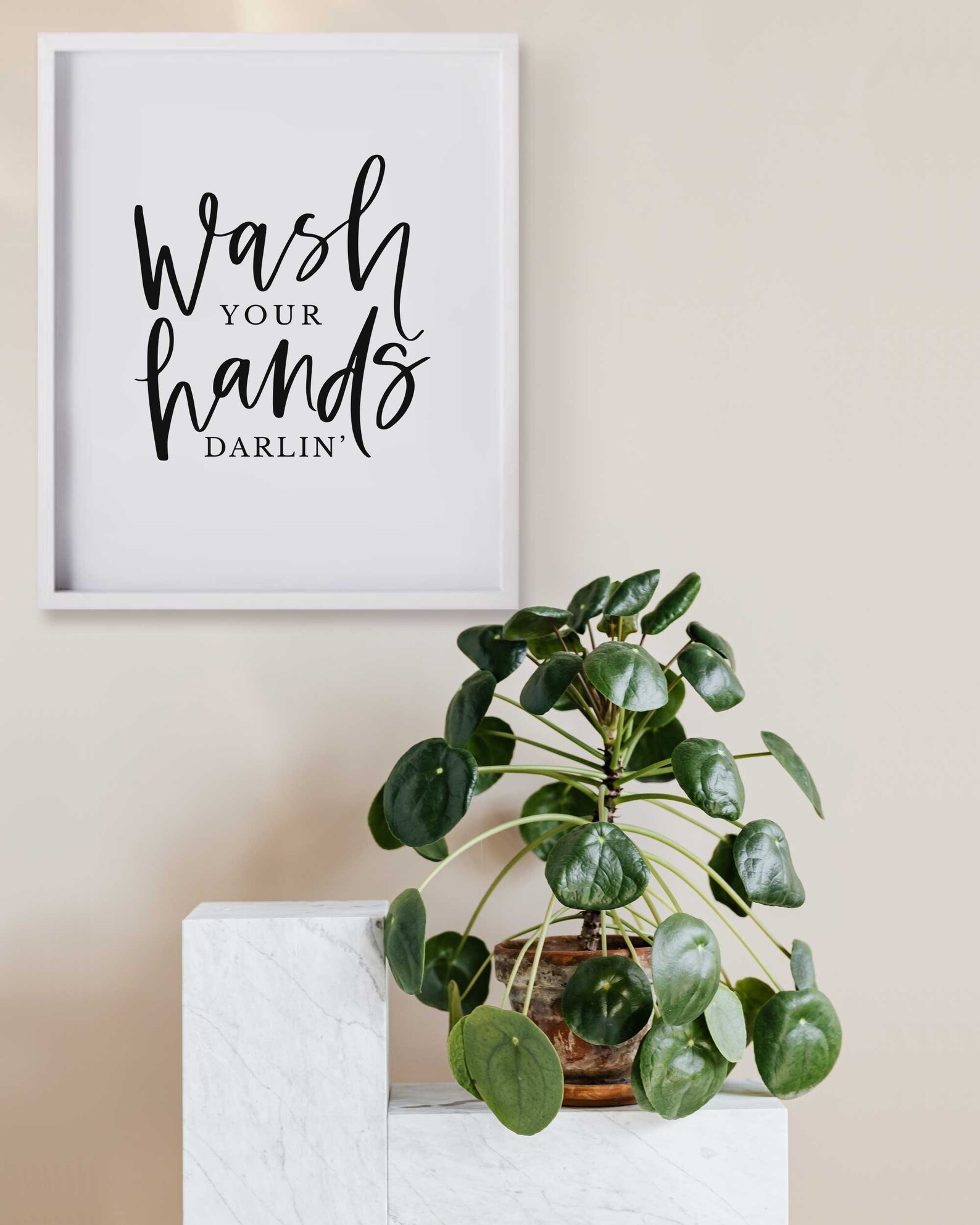 Wash Your Hands Wall Art Washroom Poster Bathroom Sign - Etsy