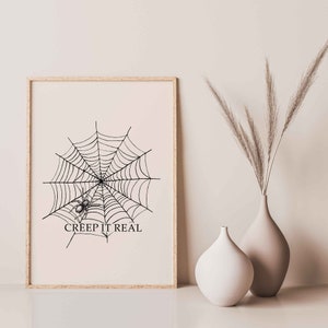 Halloween Spider Wall Art, Printable Halloween Art, Halloween Poster ...