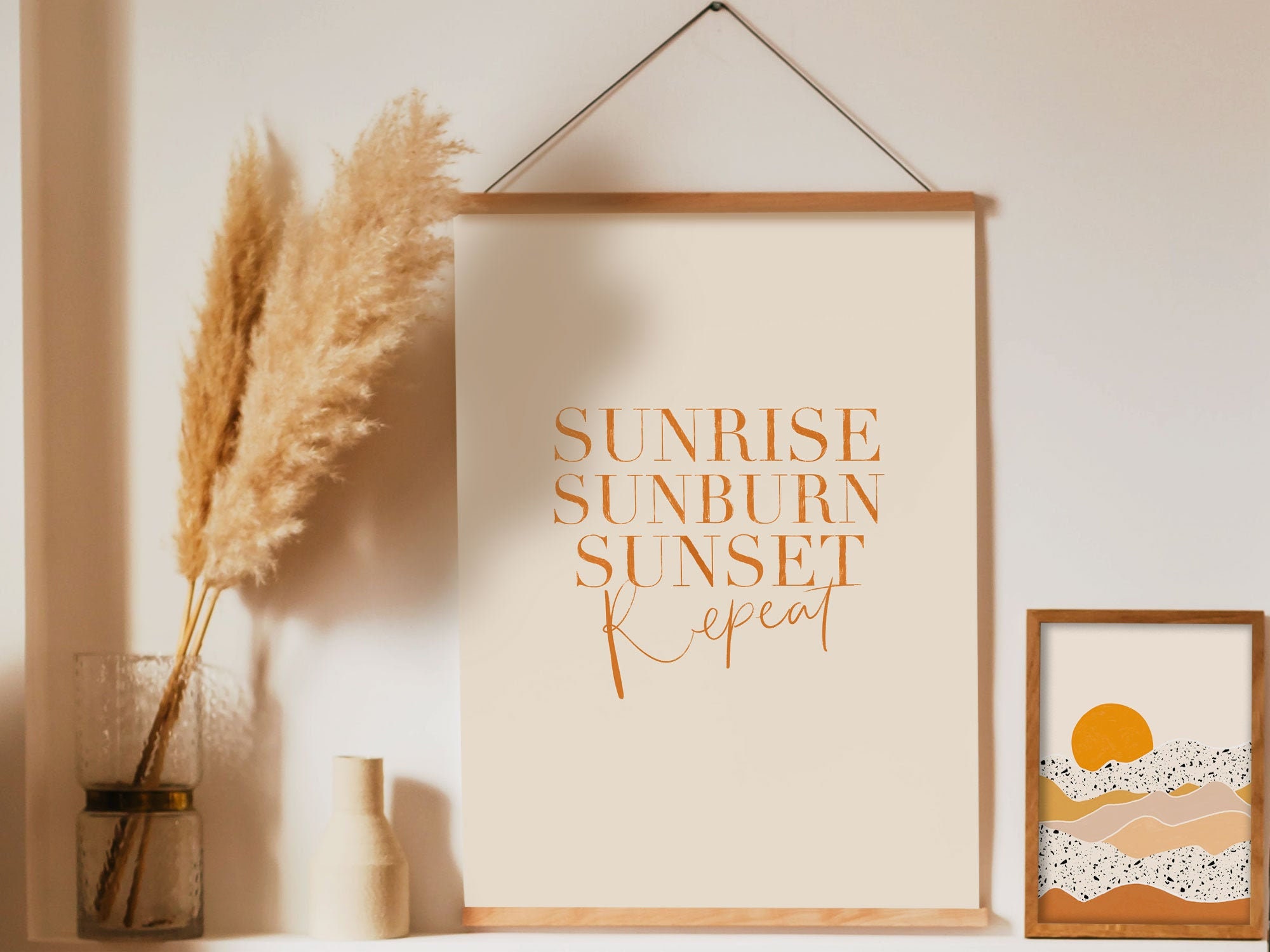 Boho Beach Quote Print, Coastal Wall Art Decor, Printable Wall Art ...