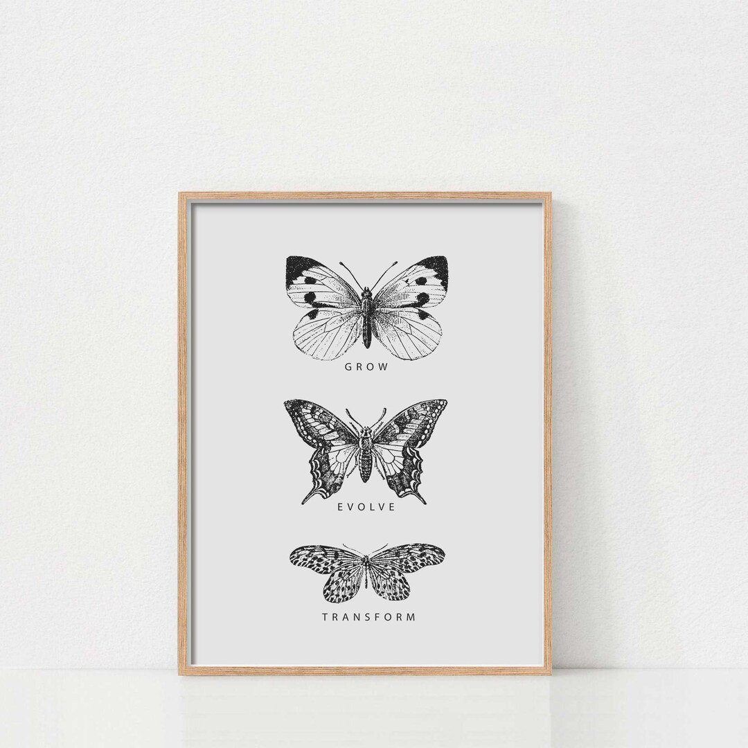 Butterfly Art Print Vintage Butterly Print Printable Wall - Etsy Australia