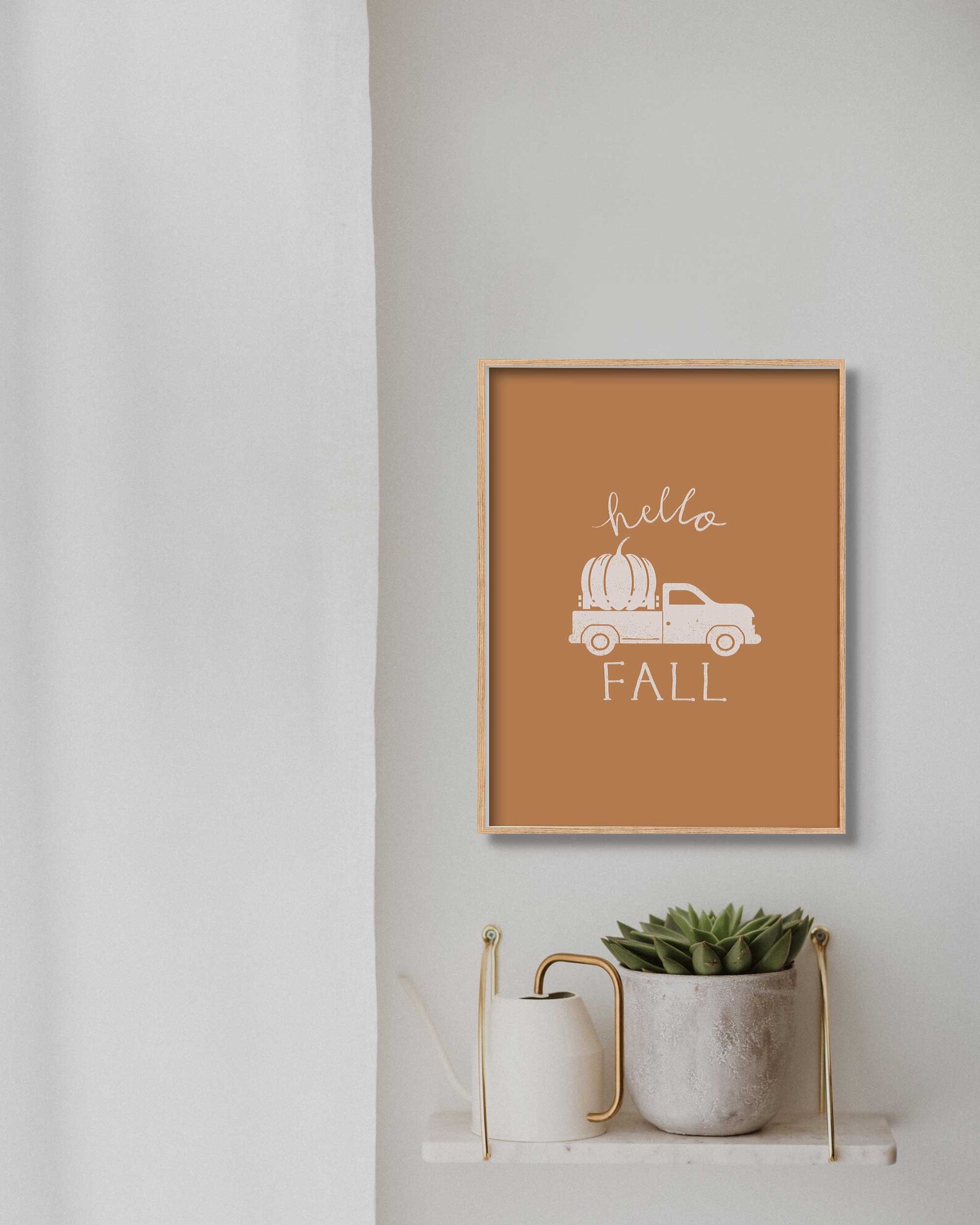 Autumn Art Hello Fall Print Printable Wall Art Autumn Wall - Etsy