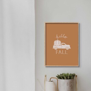 Autumn Art, Hello Fall Print, Printable Wall Art, Autumn Wall Art, Fall ...