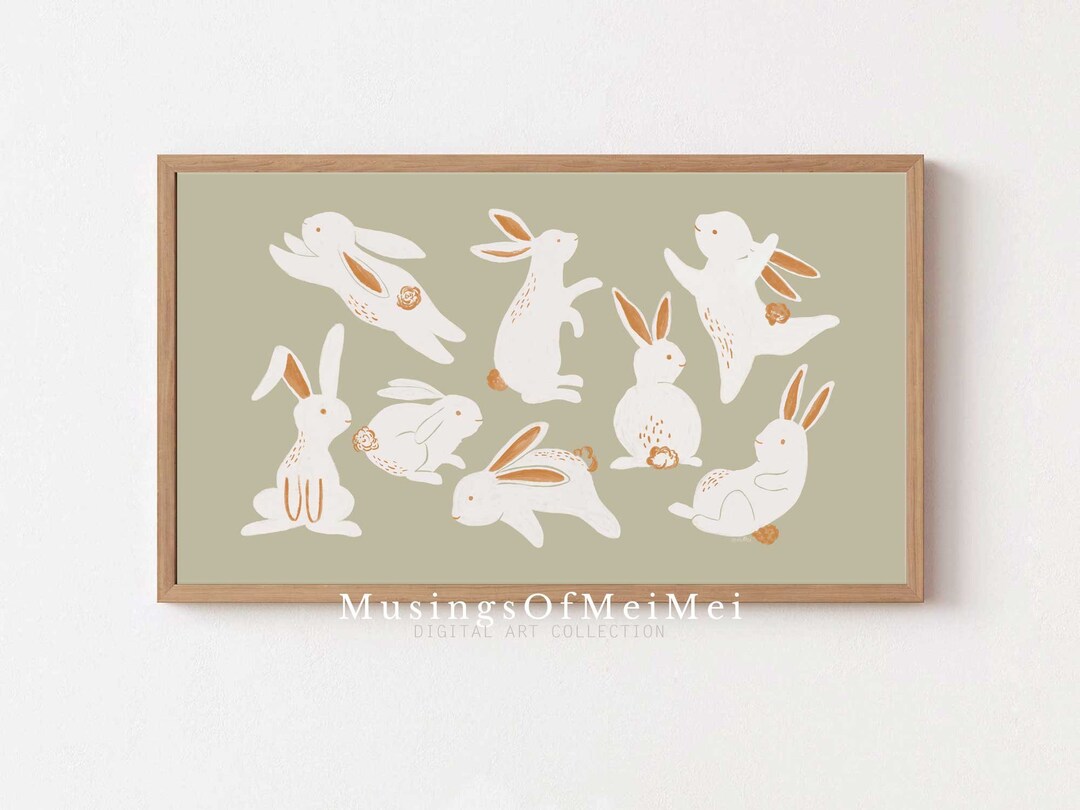 Samsung Frame Tv Art, Easter Tv Art, Easter Bunny Rabbit Art, Art for ...