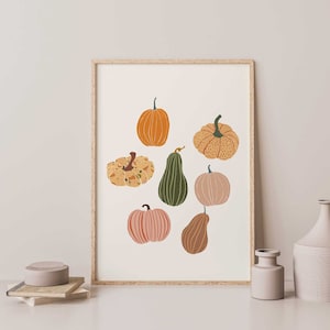Autumn Printable Wall Art Set of 14, Fall Themed Decor, Fall Pumpkins ...