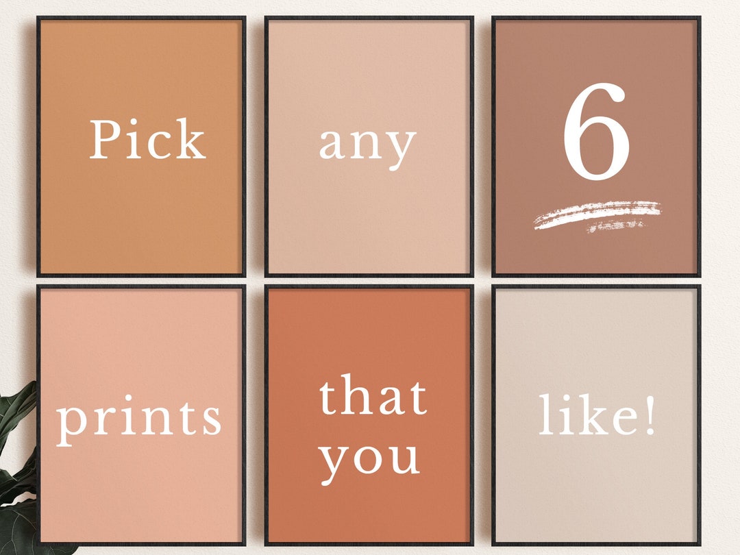 Pick Any 6 Prints of Your Choice, Custom Gallery Wall, Custom Printable ...